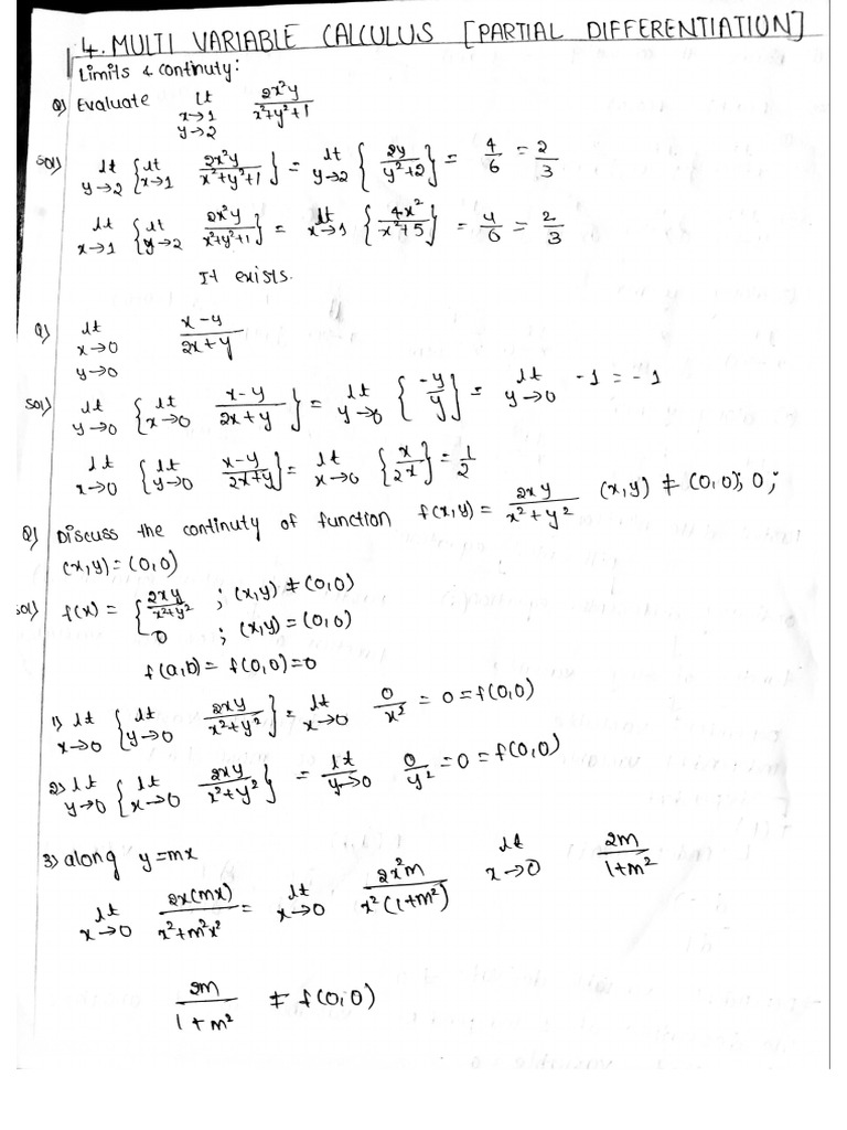 Unit 4 - Multivariable Calculus | PDF | Image Scanner | Application ...