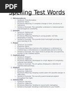 8th Grade Spelling Words LIst | PDF