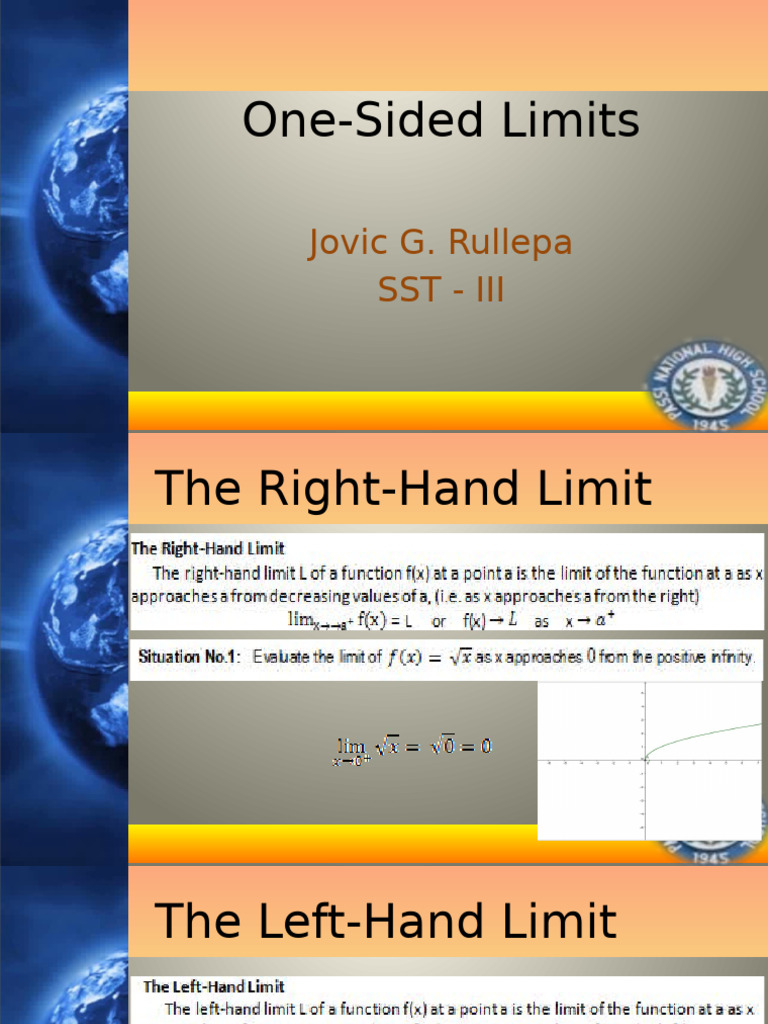 5 One Sided Limits | PDF