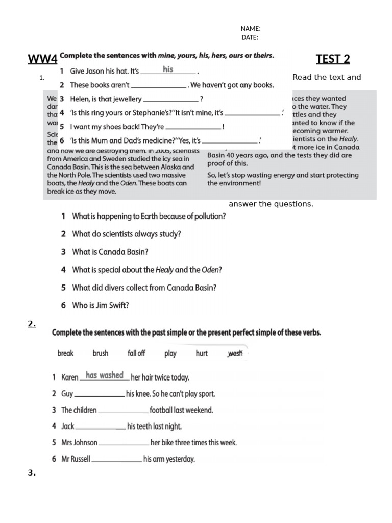 WW4 Test 2 | PDF