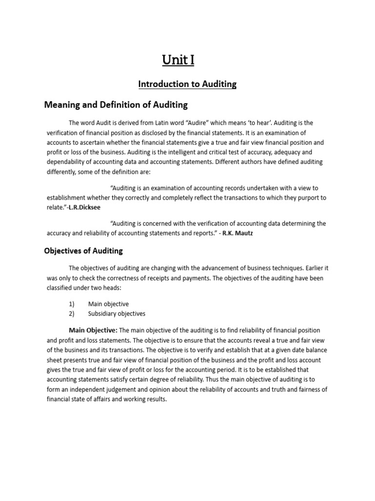 Auditing.docx 1 | PDF | Audit | Internal Control