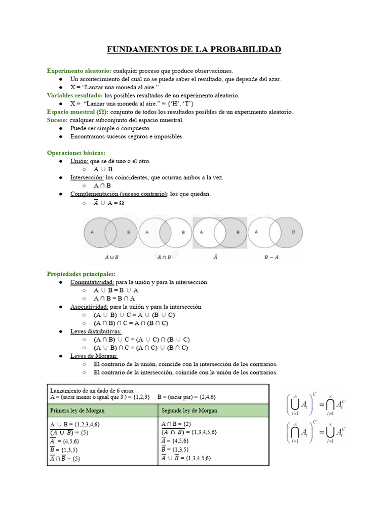 Fundamentos de la Probabilidad | PDF | Teoría de probabilidad | Variable aleatoria