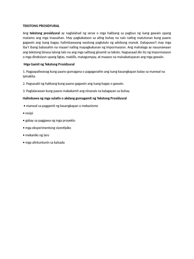 Tekstong Prosidyural G 6 | PDF