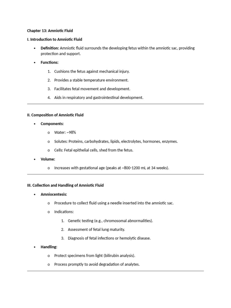Amniotic Fluid_Transes_Chapter 13 | PDF | Medical Specialties | Diseases And Disorders