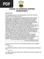 Songhai Empire's Rise Factors | PDF | Agriculture | Trade