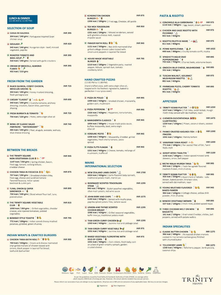 Tts All Day Dining Menu A3 | PDF | Calorie | Food Industry