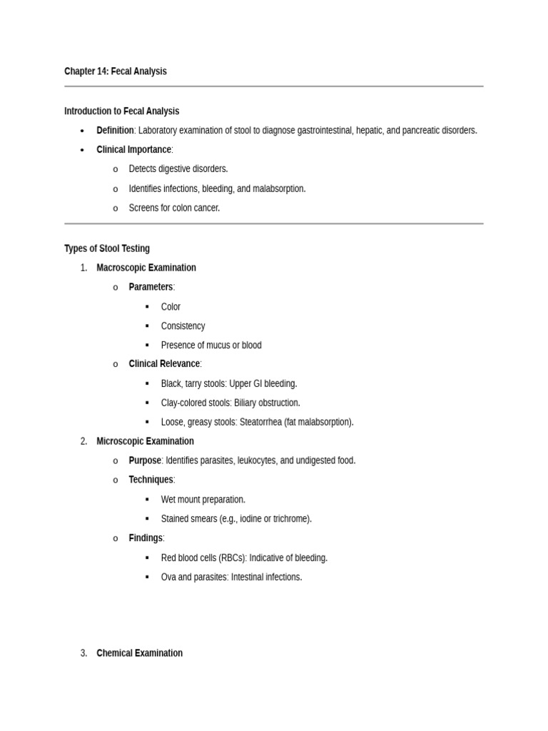 Transes - Fecal - Chapter 14 | PDF | Inflammatory Bowel Disease | Human Feces