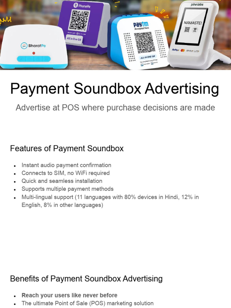 Payment Soundbox Advertising | PDF
