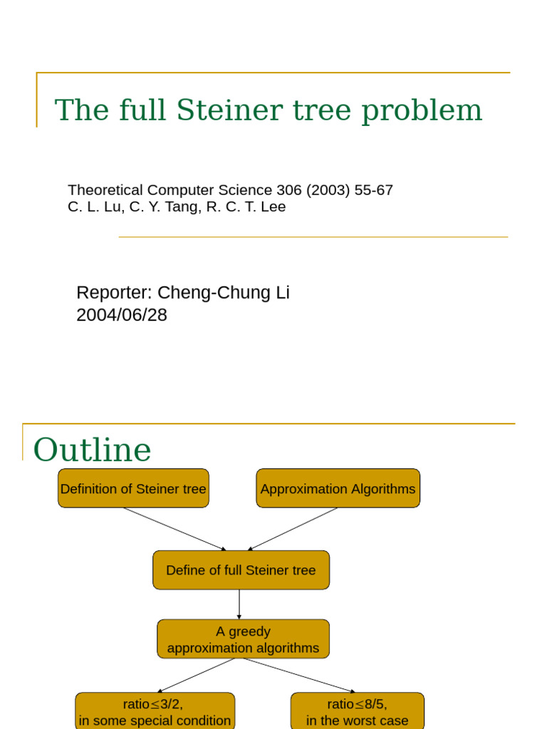 The Full Steiner Tree Problem | PDF | Discrete Mathematics | Theoretical Computer Science