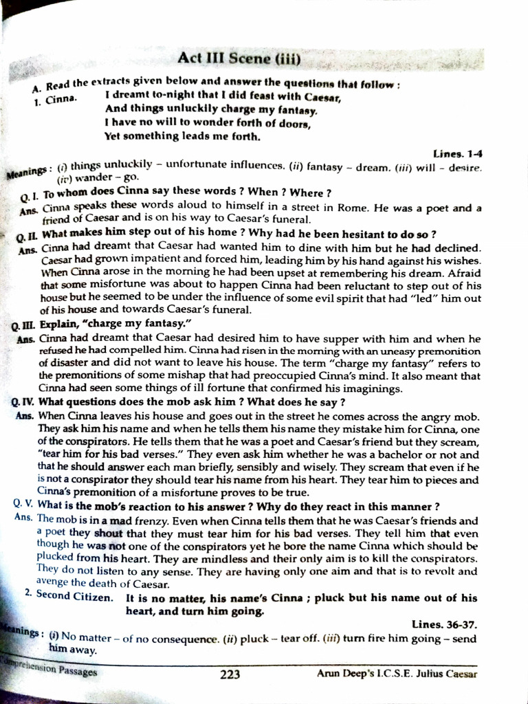 Act 3 Scene 3 | PDF | Julius Caesar