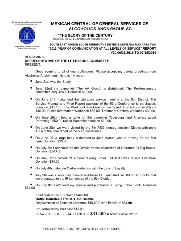 Literature Report | PDF | Alcoholics Anonymous | Alcohol And Health