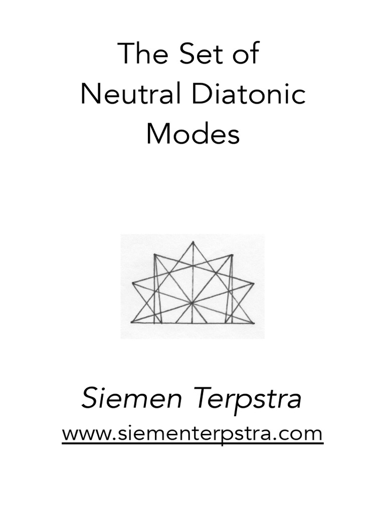 Siemen Terpstra - The Set of Neutral Diatonic Modes | PDF