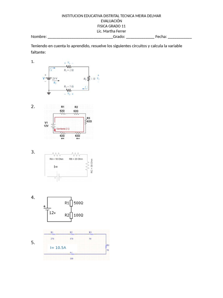 Circuitos en Serie | PDF