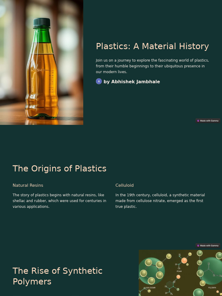 The Evolution of Plastics | PDF