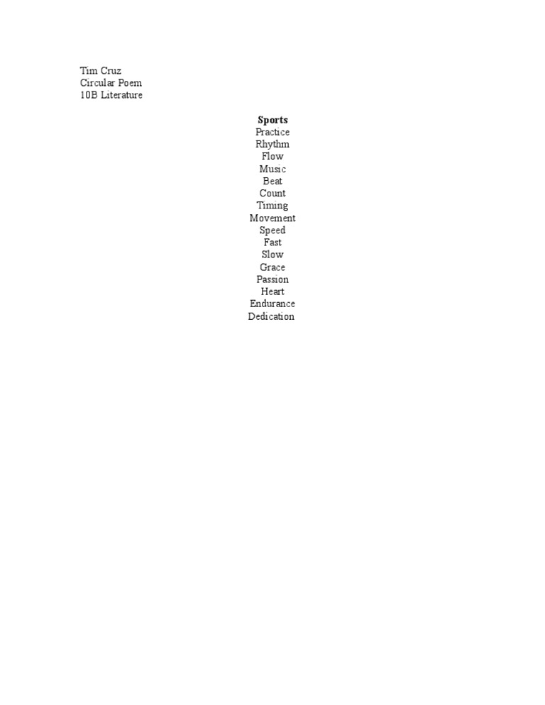 Circular Poem | PDF
