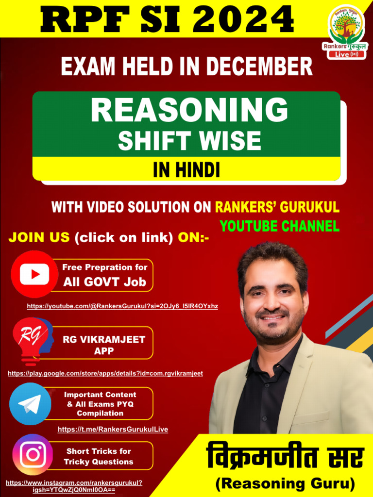 4 Done 2 RRB RPF SI 2024 General Intelligence and Reasoning Hard | PDF