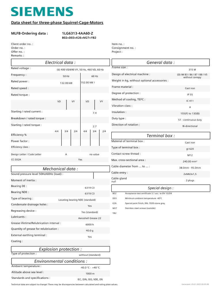 1LG6313-4AA60-Z B02+D03+K26+M27+Y82 Datasheet en | PDF | Screw | Manufactured Goods