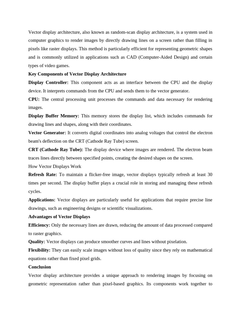 Vector Display Architecture | PDF