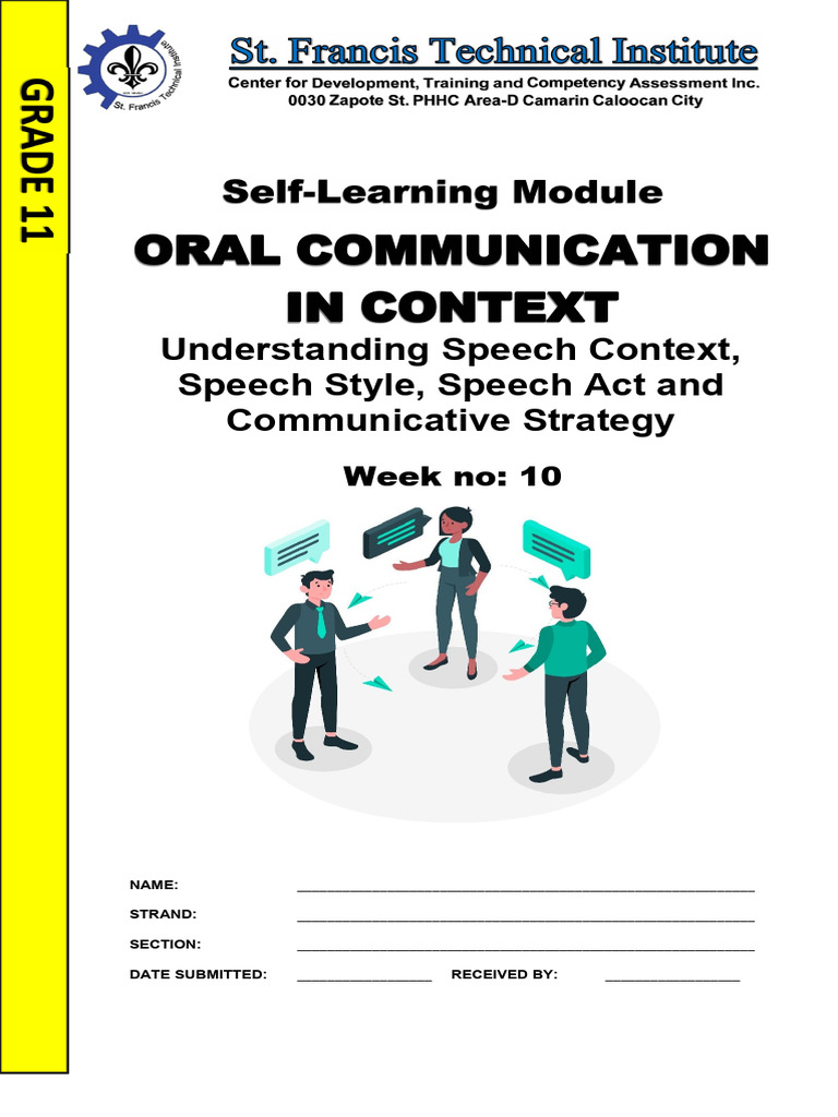 Grade 11 module | PDF | Communication | Conversation