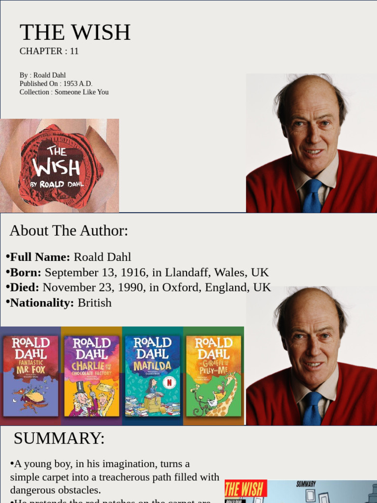 Summary of "The Wish" by Roald Dahl | PDF