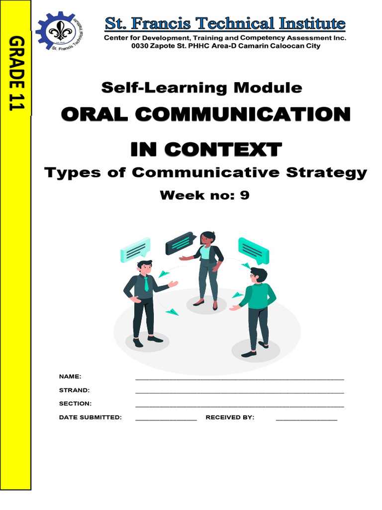 Grade 11 module | PDF | Conversation | Communication
