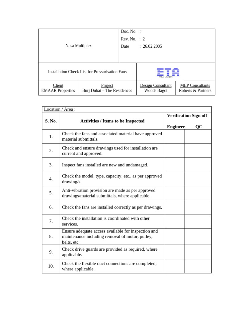 Pressurisation Fans Annexure | PDF | Equipment | Manufactured Goods