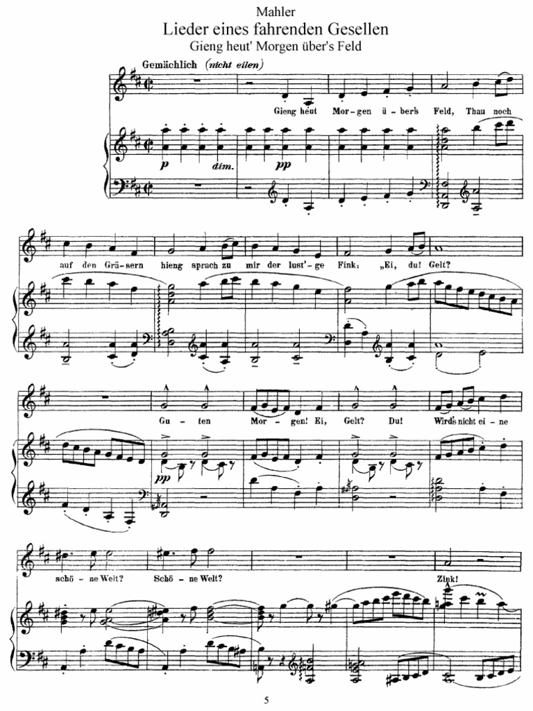 Lieder eines fahrenden Gesellen (Mahler) | PDF