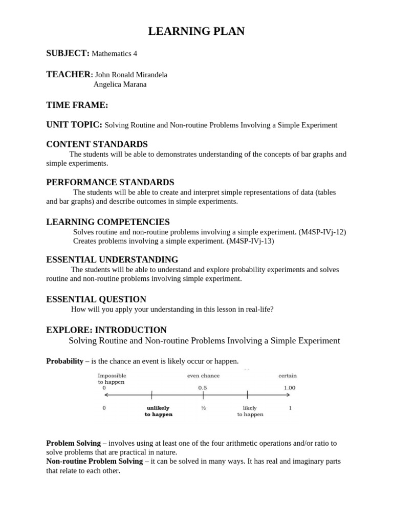 Mirandela LP Math grade 4 | PDF | Probability | Odds