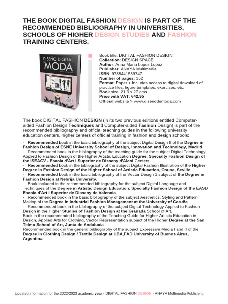 Recommended Book Fashion Design | PDF | Books | Design