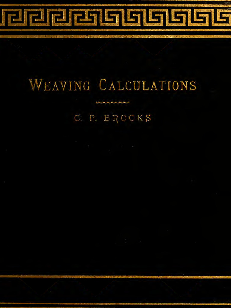 Weaving Calcula t i 00 Broo | PDF | Weaving | Textiles