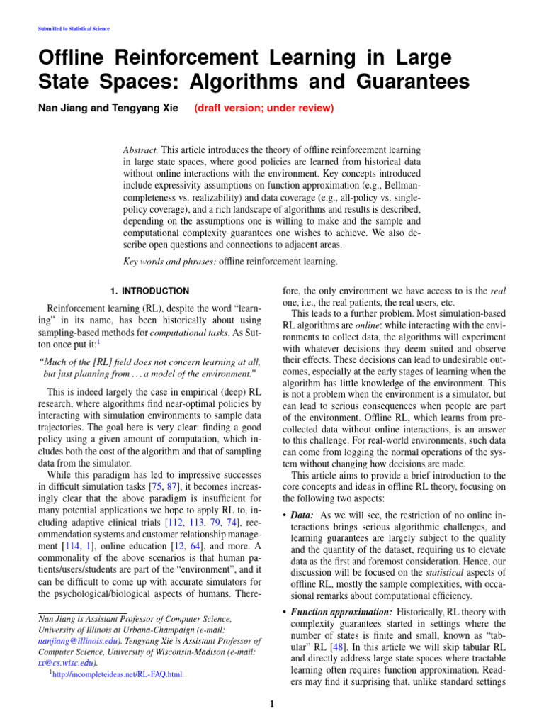 STS Special Issue Offline RL | PDF | Simulation | Applied Mathematics