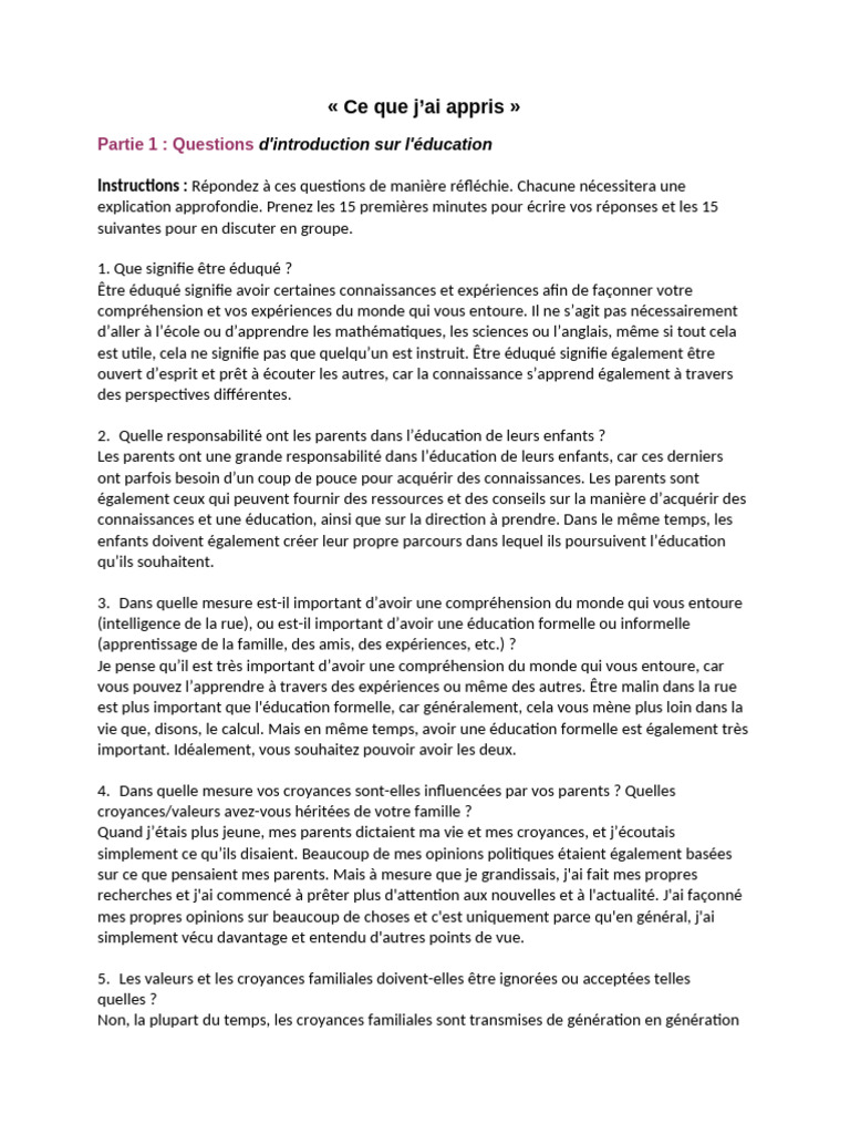 copie de ce que j'ai appris dessin animé | PDF | Apprentissage ...