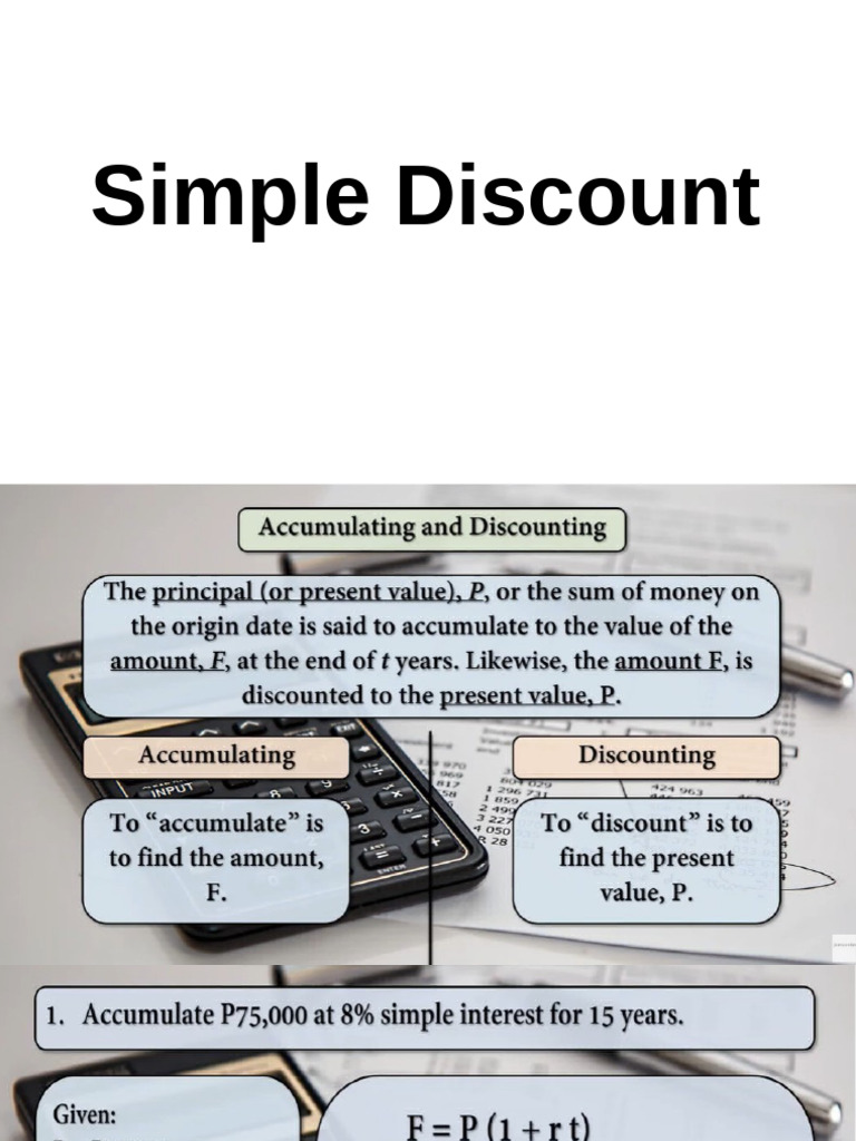 Chapter 1 Simple Discount | PDF