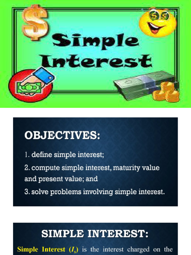 Chapter 1 Simple Interest | PDF