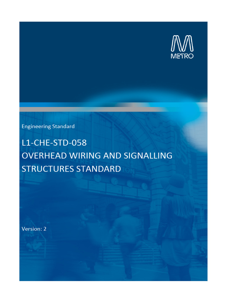 L1-CHE-STD-058 - Overhead Wiring and Signalling Structures | PDF | Screw | Rail Transport