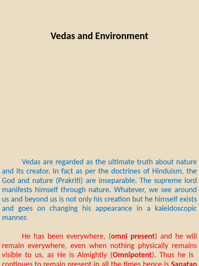veda and environment | PDF | Water | Vedas