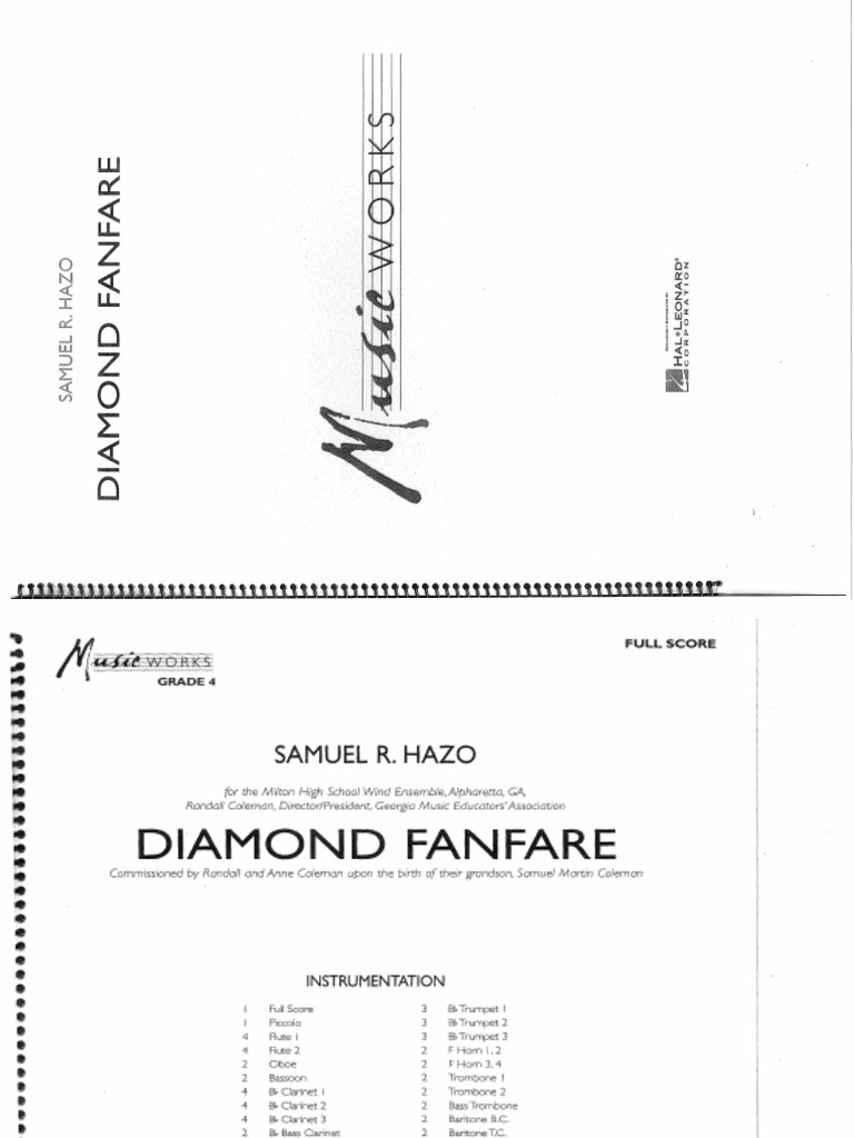 Samuel R. Hazo - Diamond Fanfare | PDF | Musical Instruments | Musical ...