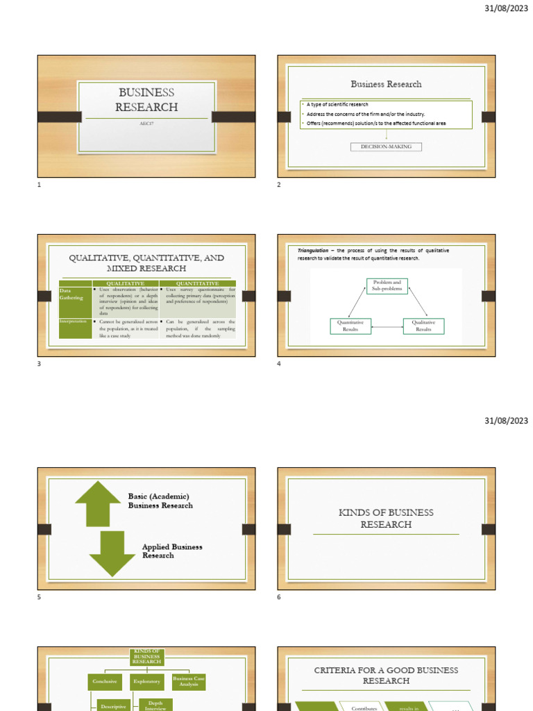 Business Research Discussion Slides | PDF | Quantitative Research ...