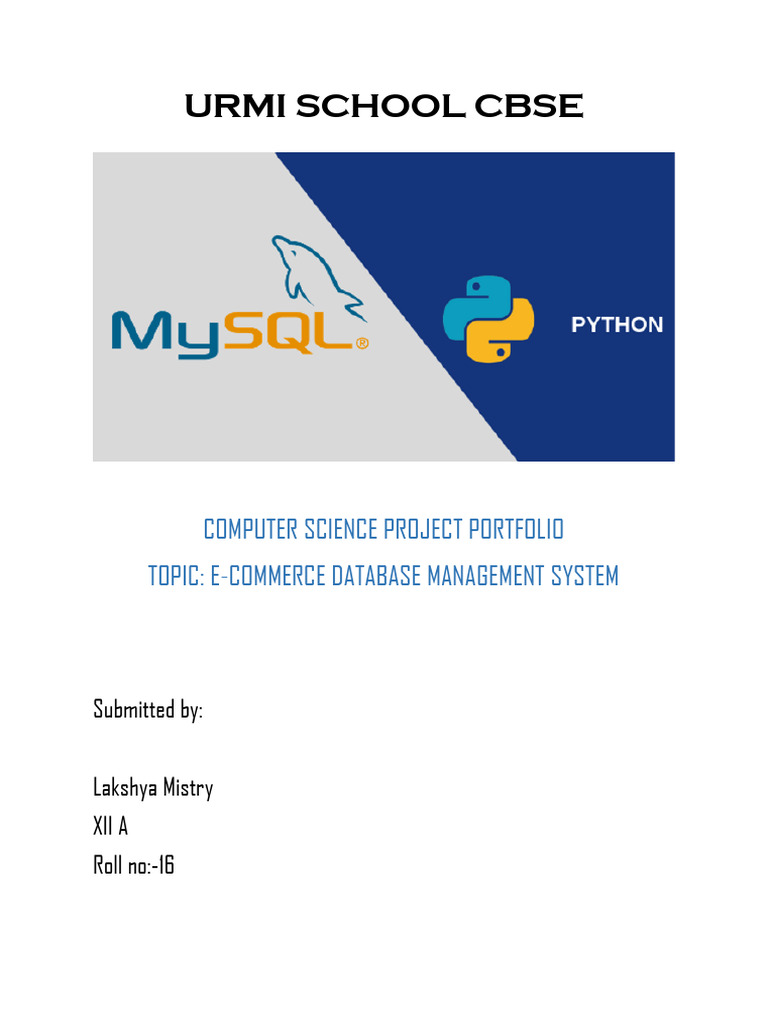 CS Project Title Pages | PDF | Databases | My Sql