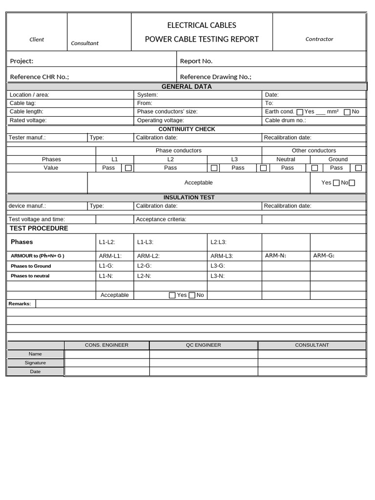 BT-TGG - ELC-IRT-0000 Insulation Resistance Report | PDF | Electrical Engineering | Power (Physics)