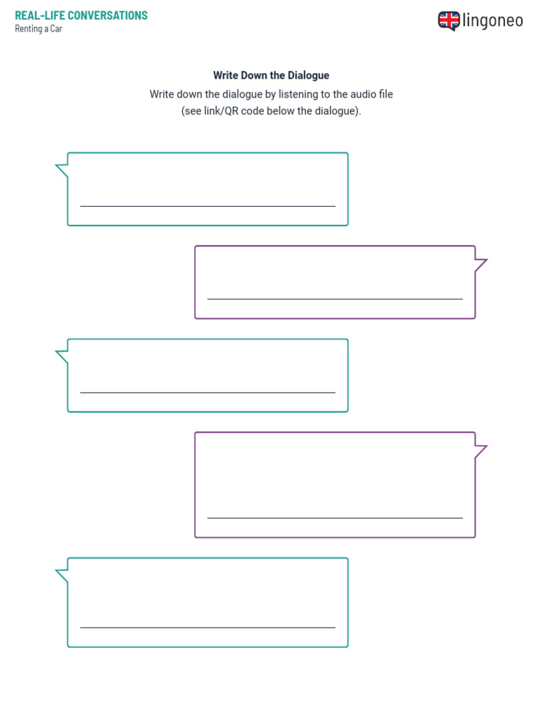 Renting a Car Dialogue Practice | PDF