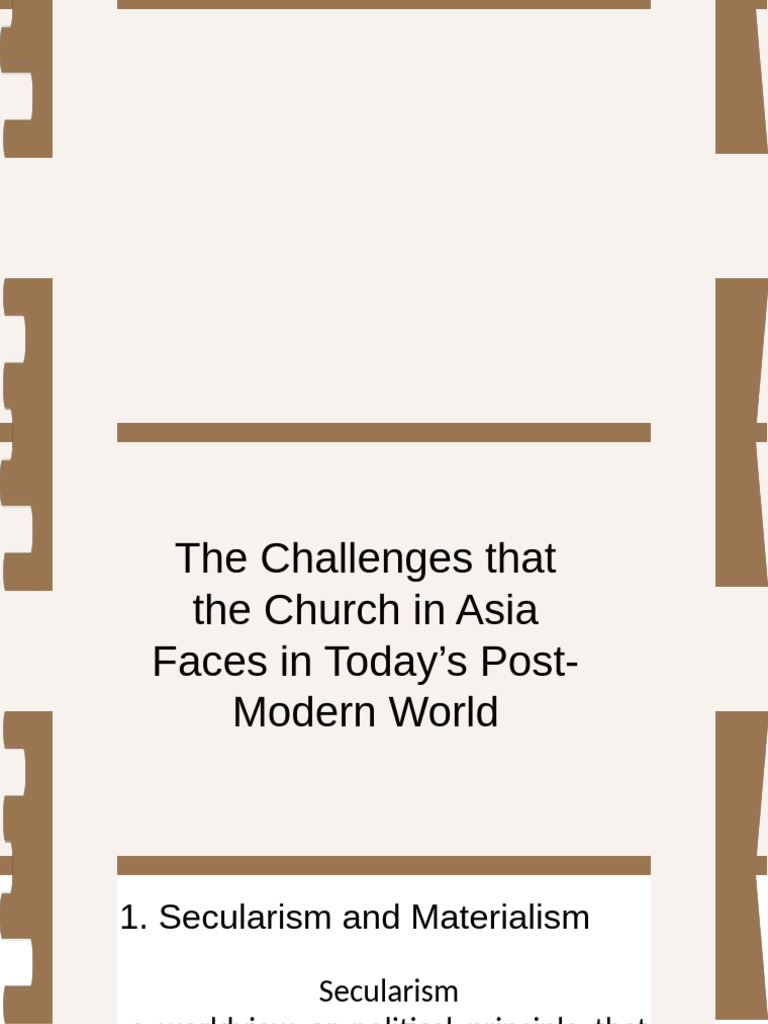 Challenges for the Church in Asia | PDF | Jesus | Christian Church