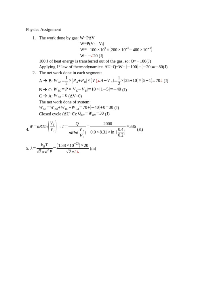 Physics Assignment | PDF