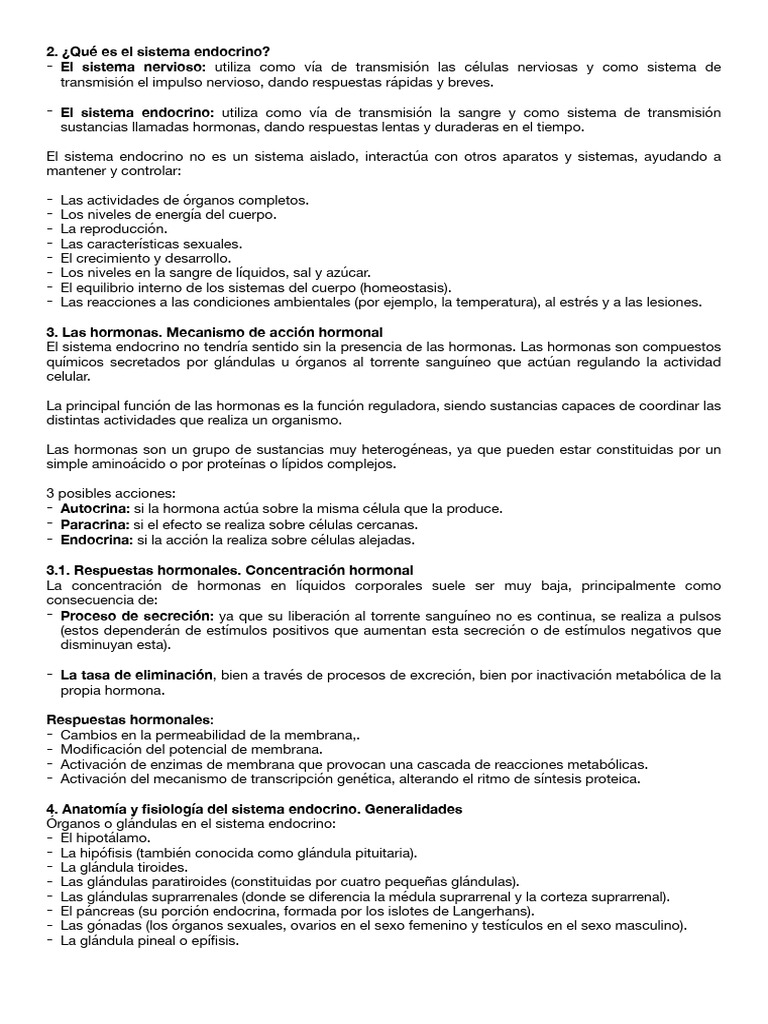 Fisio T16 | PDF | Sistema endocrino | Hormona