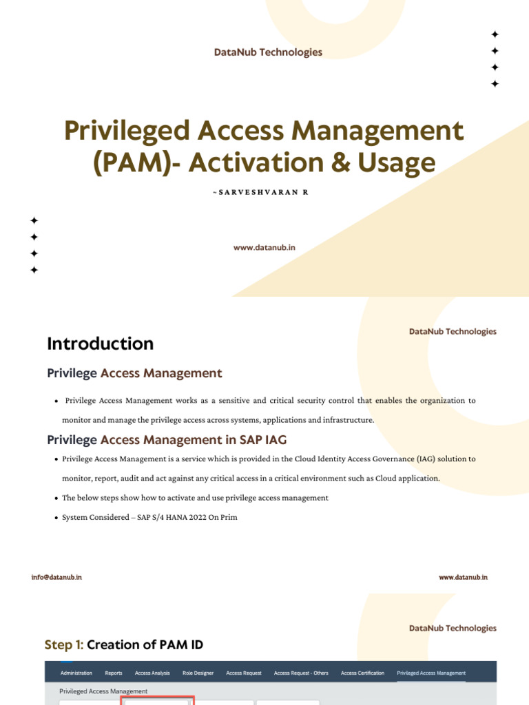 SAP PAM Activation Guide | PDF | Computing | Information Technology