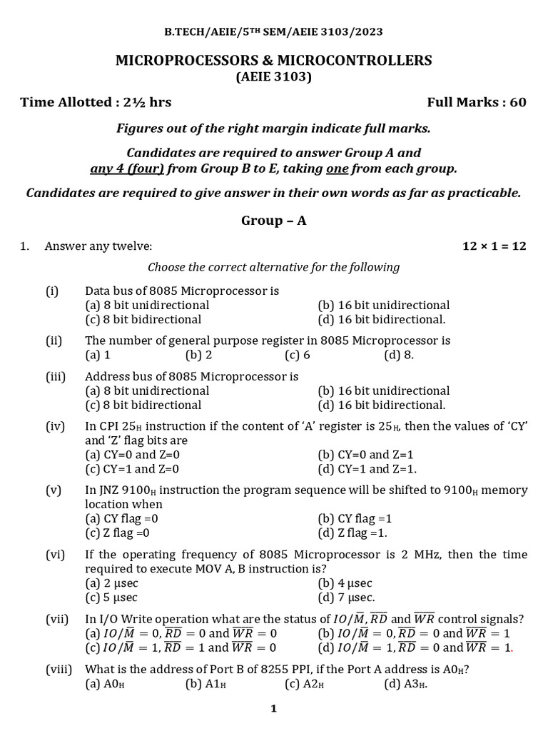 5th sem 23 | PDF | Microcontroller | Central Processing Unit