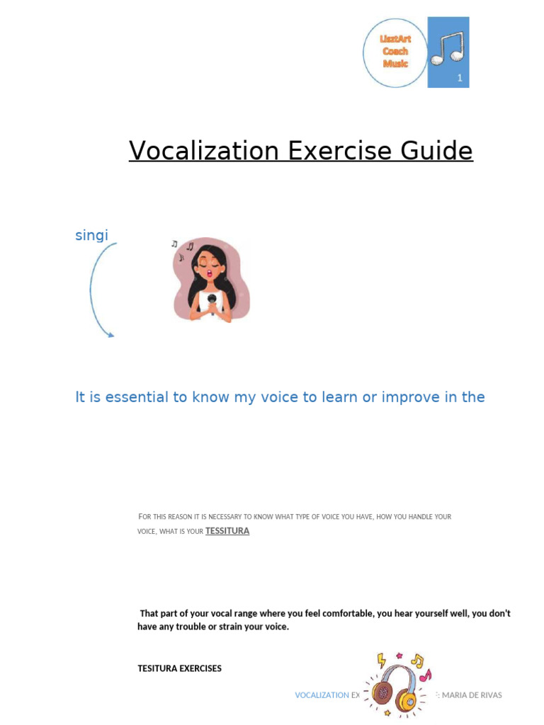 Vocalization Exercise Guide 1 | PDF | Human Voice | Breathing