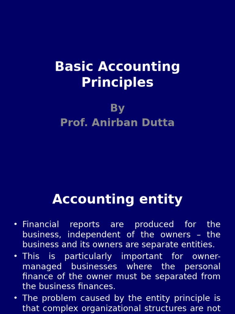 Basic Accounting Principles | PDF | Historical Cost | Accounting