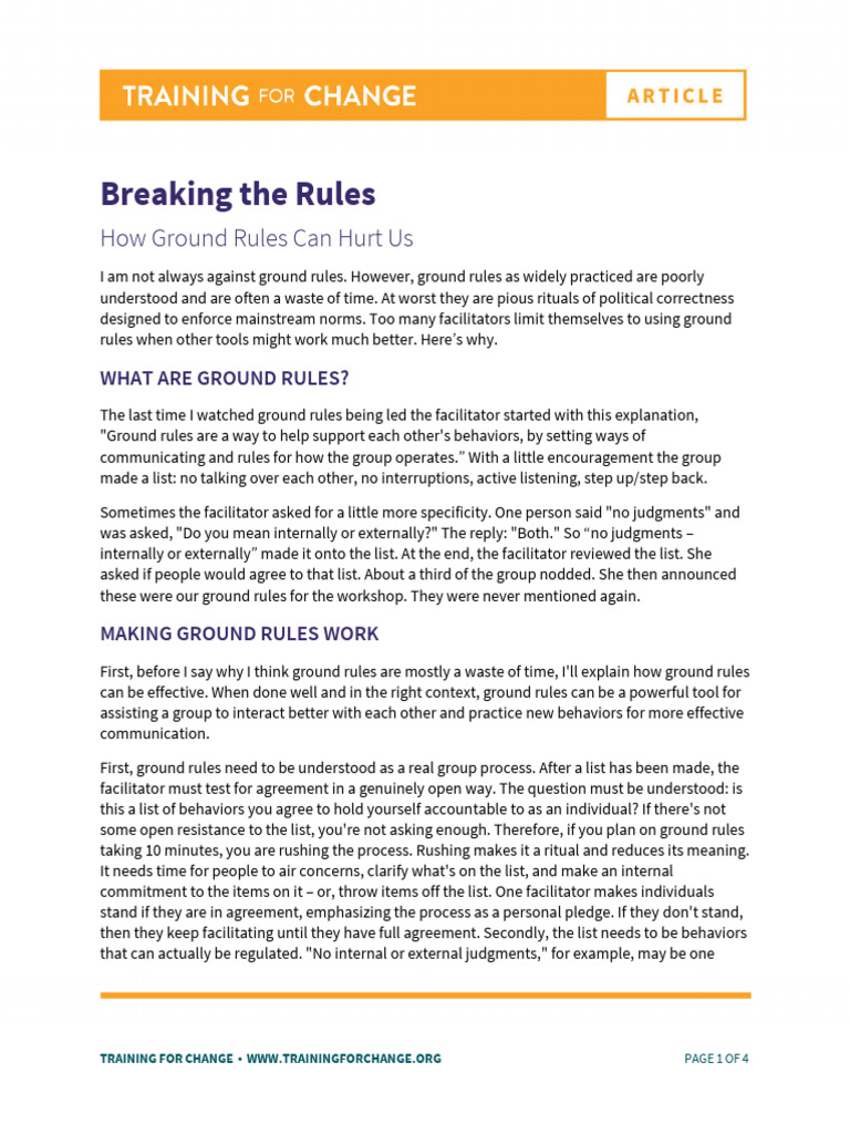 Breaking the Rules | PDF | Psychology | Social Psychology