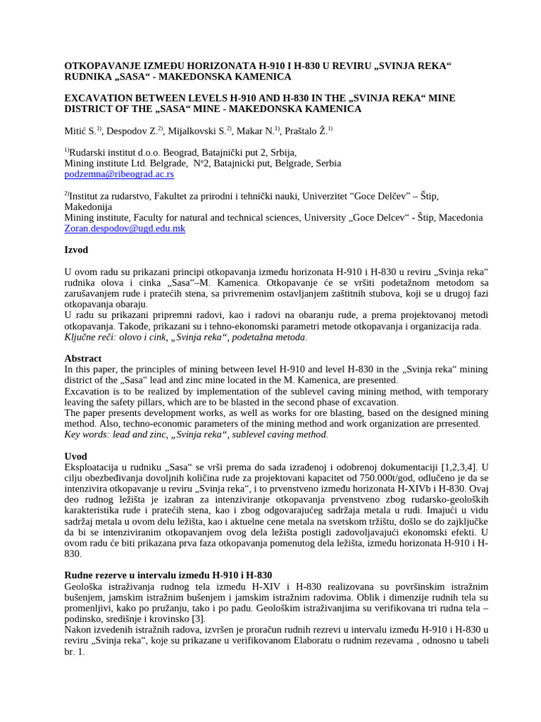 Rad Mitic Balkanmine 15 Komplet | PDF